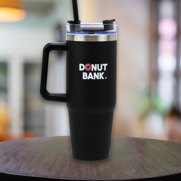 Black 30oz Donut Bank Tumbler