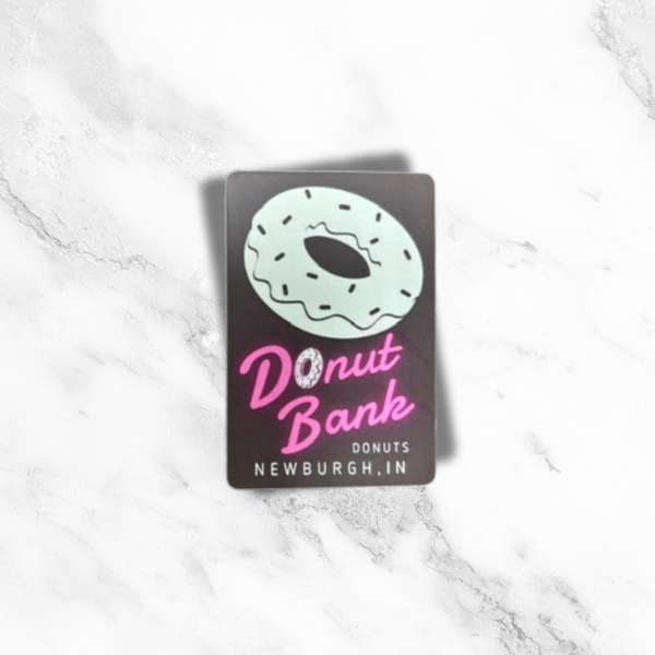 Retro Donut Bank Sticker